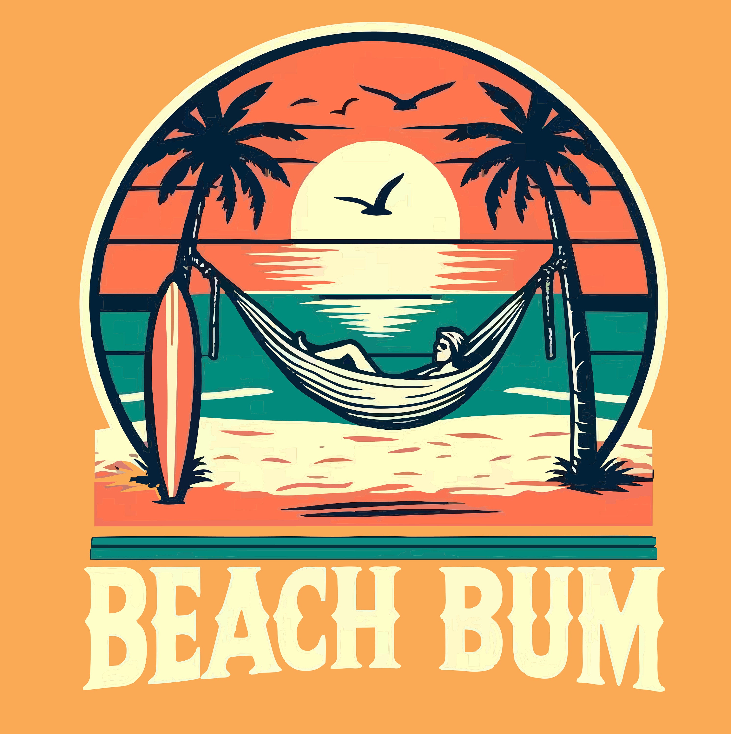 Beach Bum T-shirt Design Digital Download – Beach Theme - Etsy