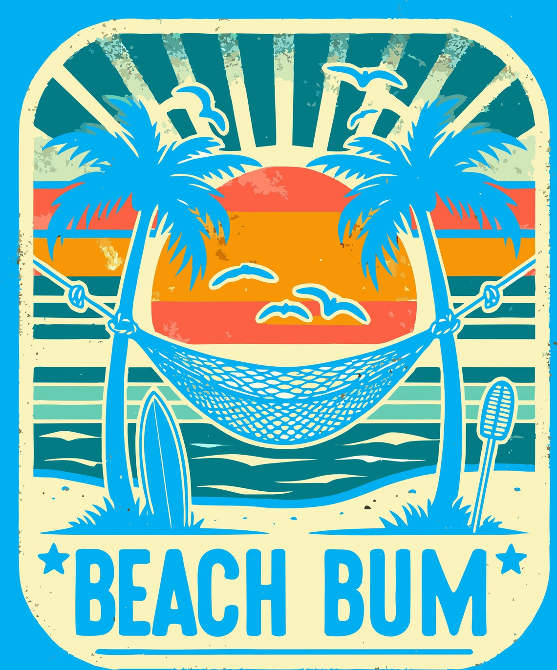 Beach Bum T-shirt Design Digital Download – Beach Theme - Etsy