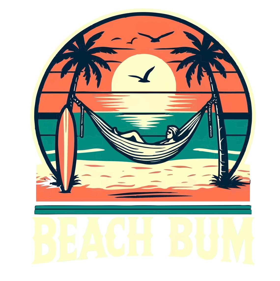 Beach Bum T-shirt Design Digital Download – Beach Theme - Etsy
