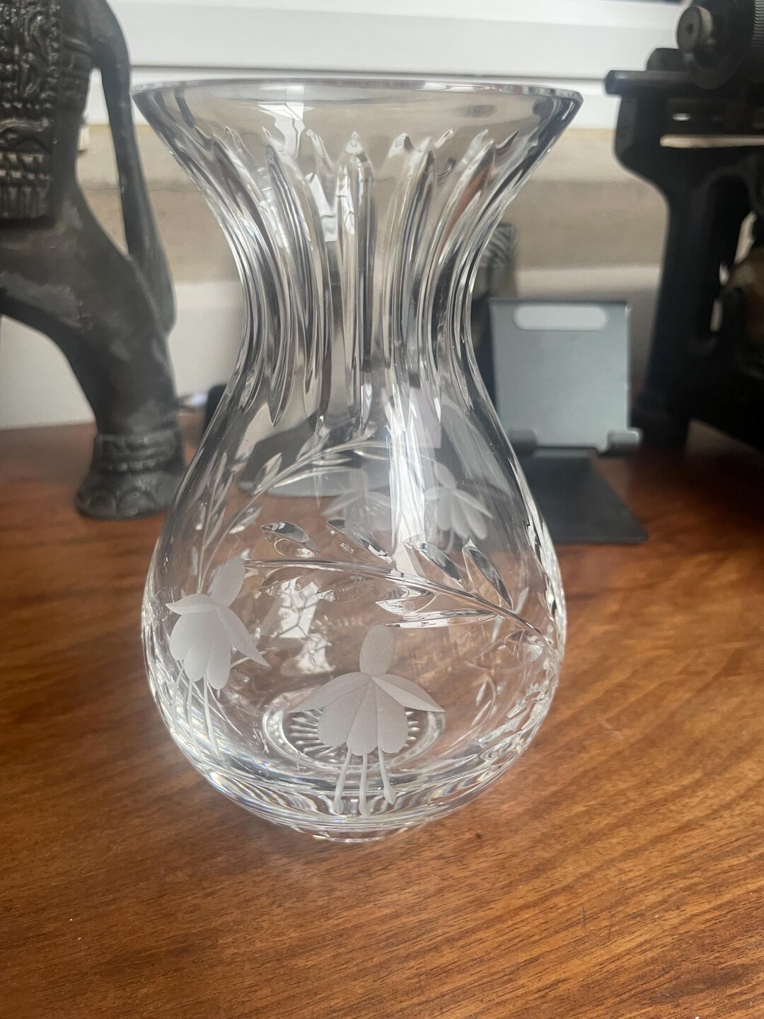 Stuart Crystal Small Cut Glass ‘cascade’ Vase. - Etsy