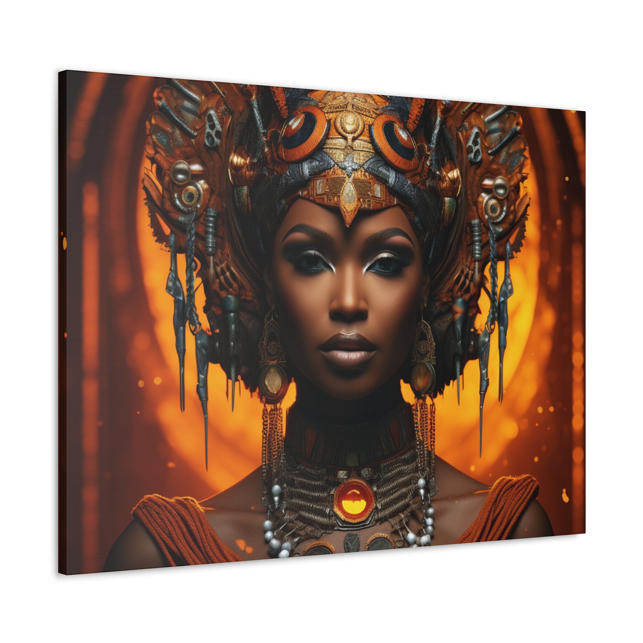 African Queen Unique Canvas Design, Home Decoration - Etsy