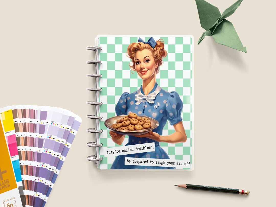Funny Lady / Vintage / Happy Planner Cover / Customizable / Disc Bound ...