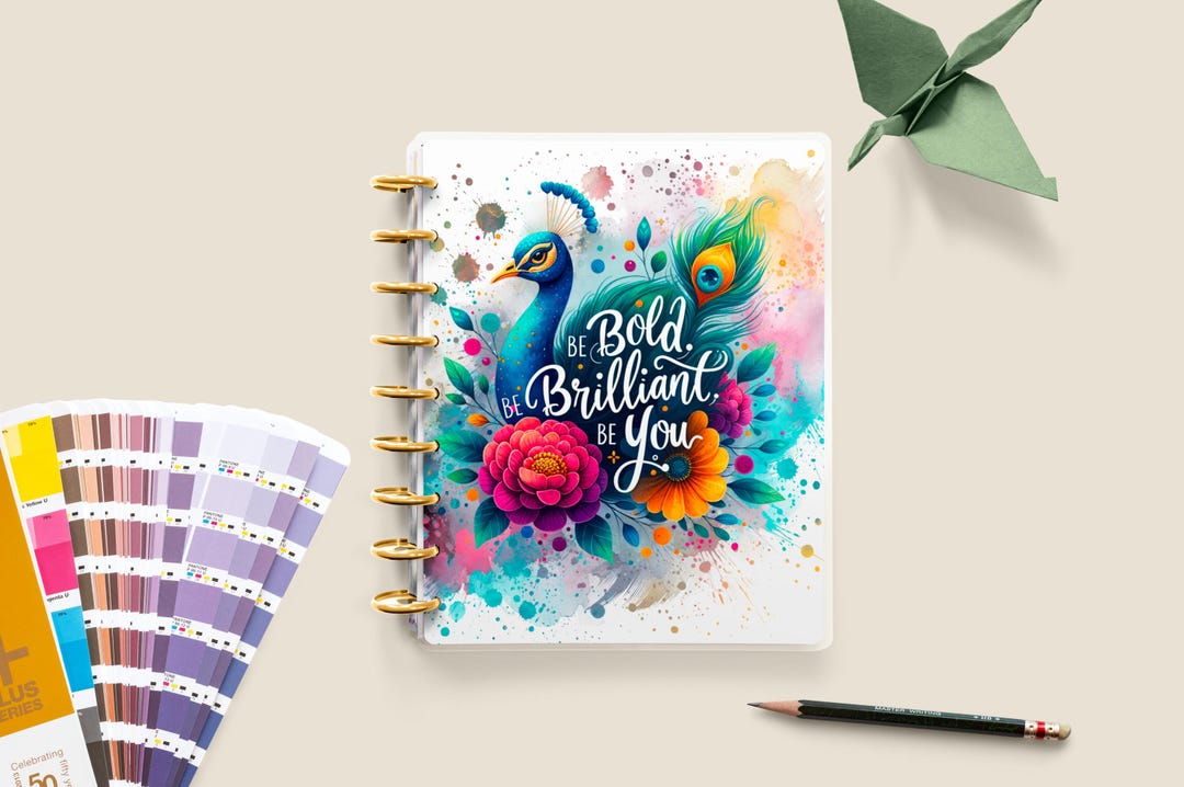 Peacock Planner Cover, Disc Bound, Customizable - Etsy