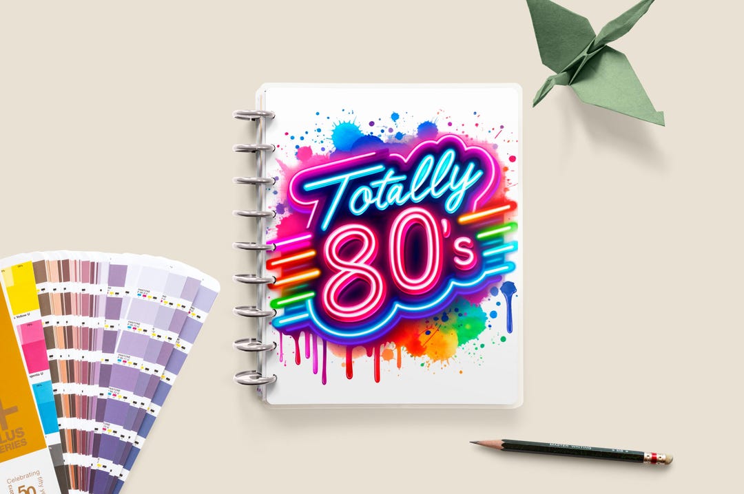 Totally 80's / 1980's / Neon / Happy Planner Cover / Customizable ...