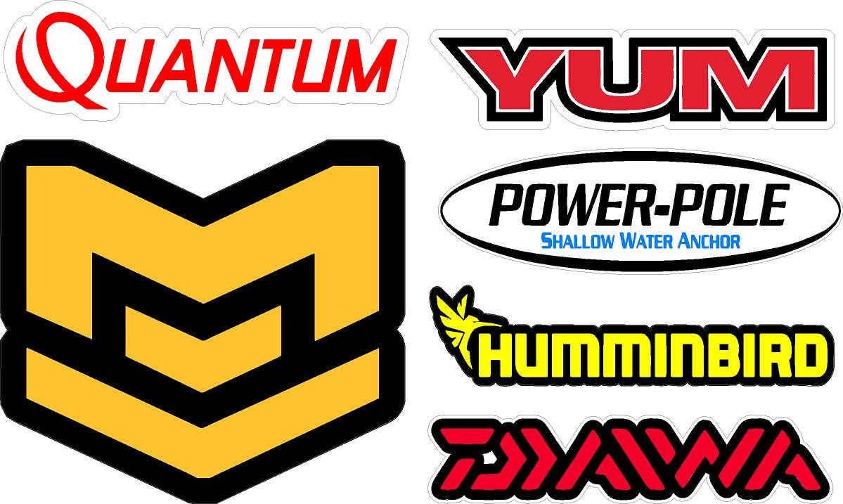 6 PK Boat Carpet Graphics 002 Marine Fishing each One is 8-9 Inches ...