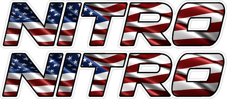 2 Laminated American Flag Nitro Graphic Decal Stickers 3 Different Sizes - Etsy