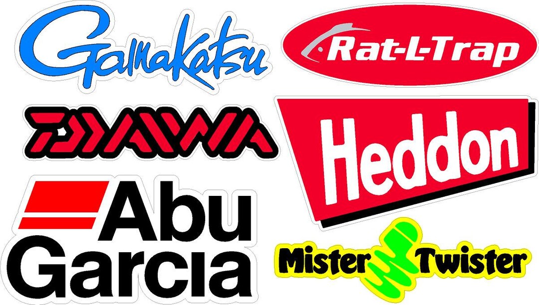 6 PK Boat Carpet Graphics 007 Marine Fishing (each One is 8-9 Inches ...