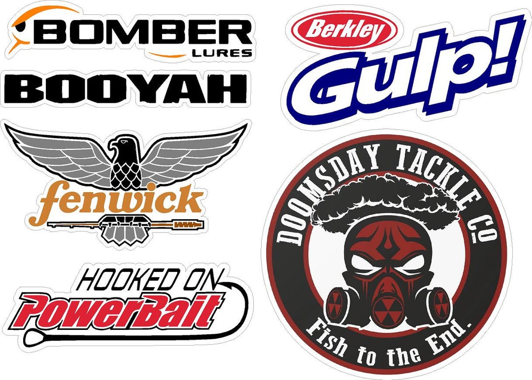 6 PK Boat Carpet Graphics 017 Marine Fishing (each One is 8-9 Inches ...