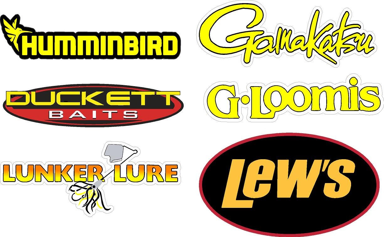 6 PK Boat Carpet Graphics 022 Marine Fishing each One is 8-9 Inches ...