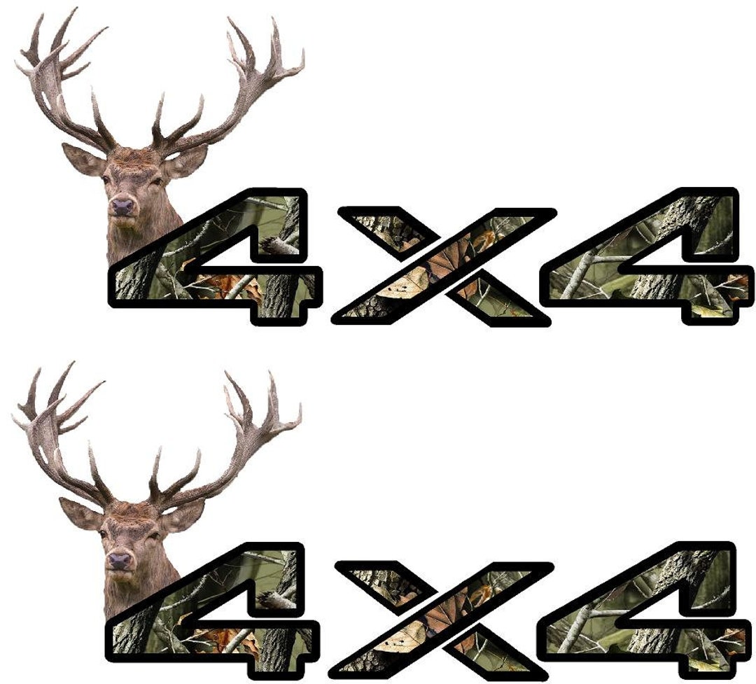 2 Laminated Camo 4x4 With Elk Truck Bed Decals Size Is: 12.5 X 5.5" - Etsy