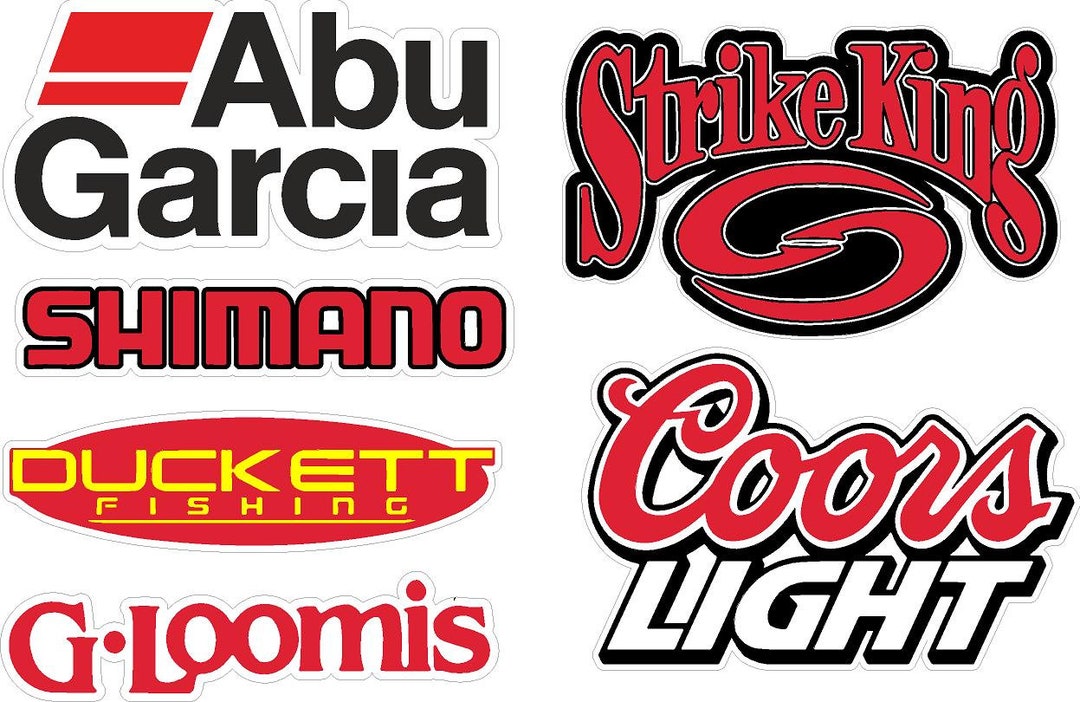 6 PK Boat Carpet Graphics 021 Marine Fishing (each One is 8-9 Inches ...