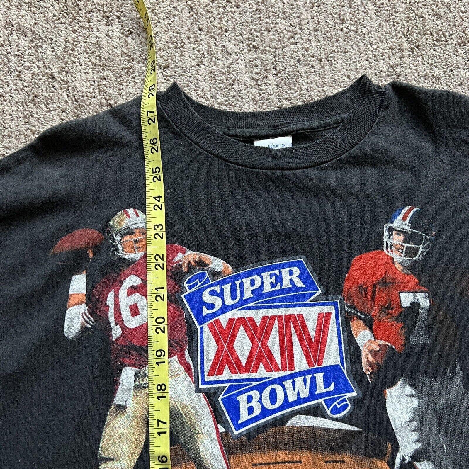 Vintage Super Bowl XXIV San Francisco 49ers Vs Denver Broncos XL ...