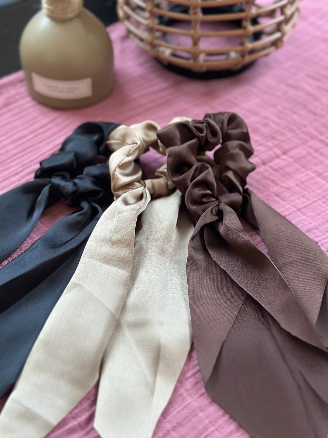 Satin Ribbon Hair Tie ,ladies - Etsy UK
