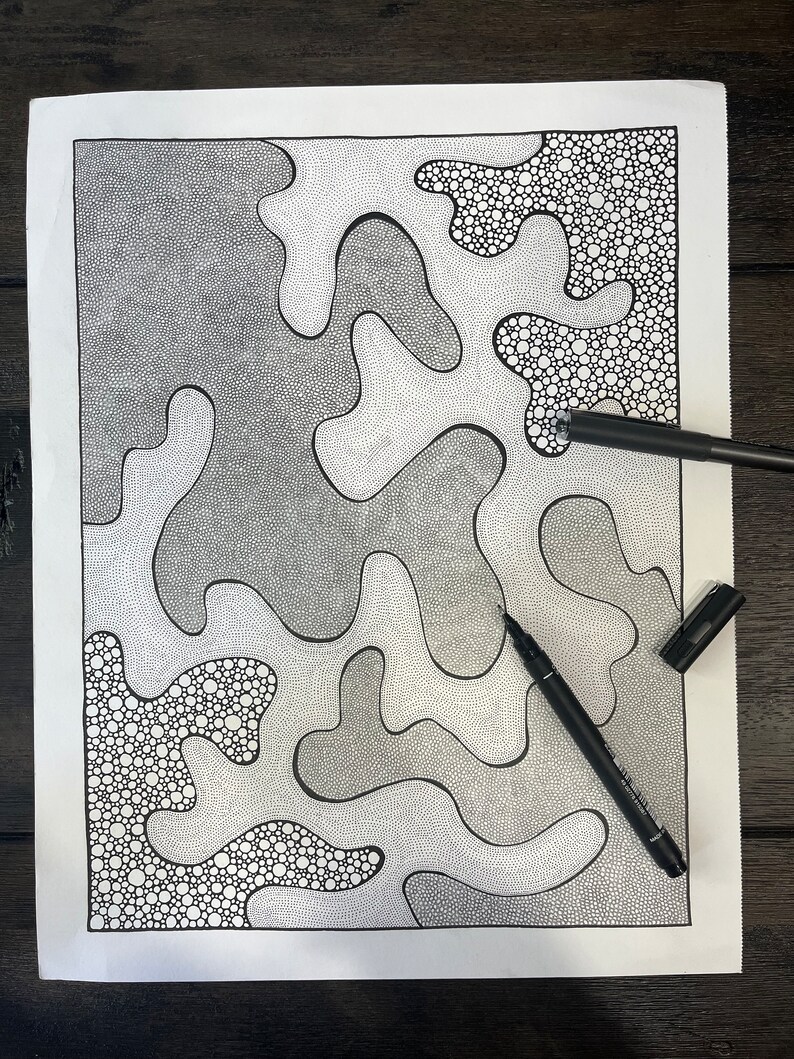 Unique Handcrafted Zentangle Wall Art Digital Download - Etsy