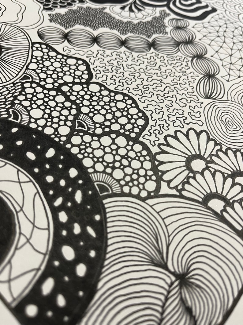 Unique Handcrafted Zentangle Wall Art Digital Download - Etsy