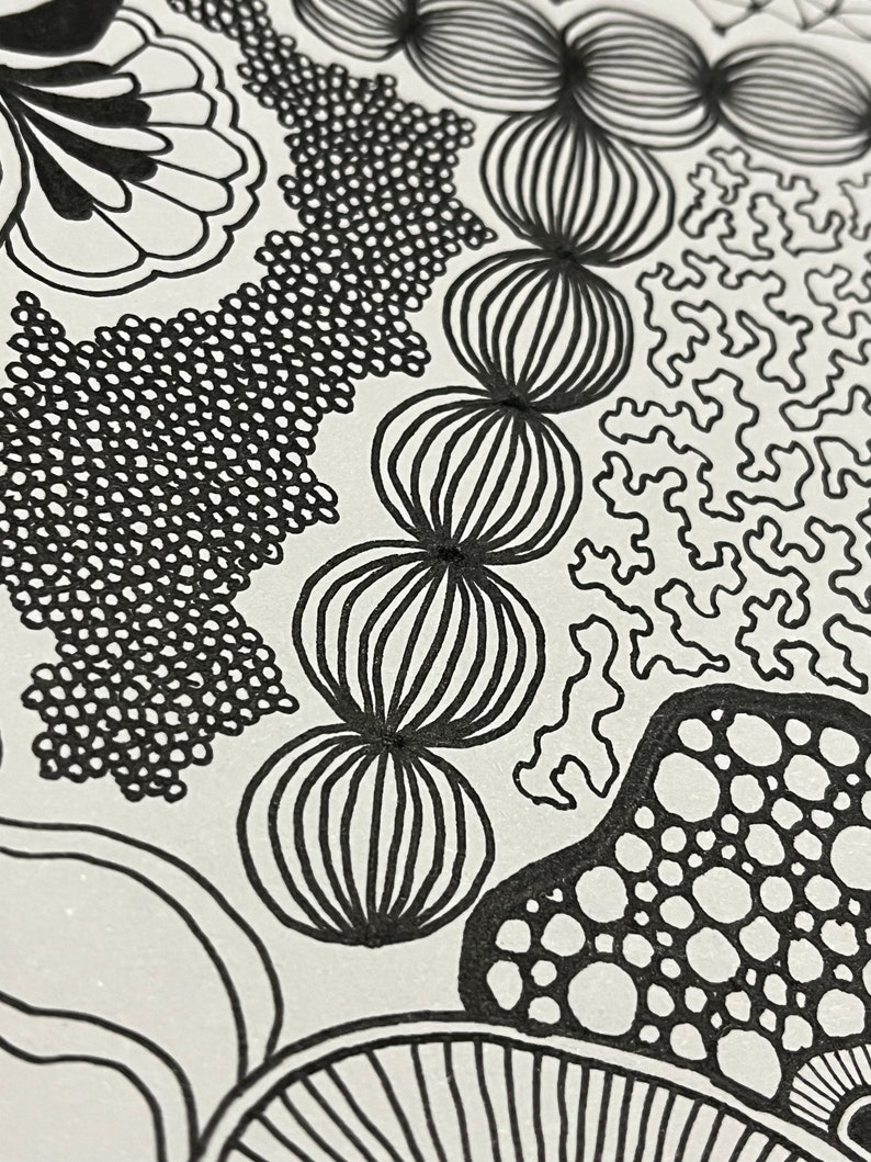 Unique Handcrafted Zentangle Wall Art Digital Download - Etsy