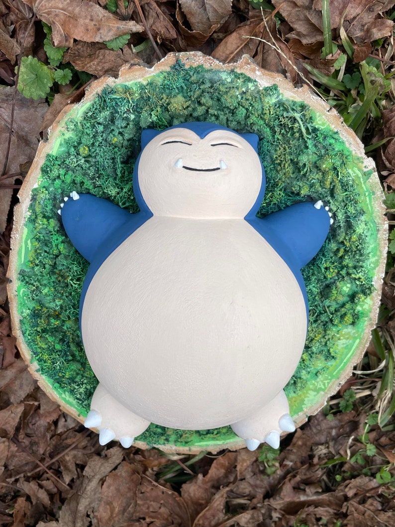 Hand-painted 3D Printed Snorlax Figure: Gamer Desk Decor - Etsy