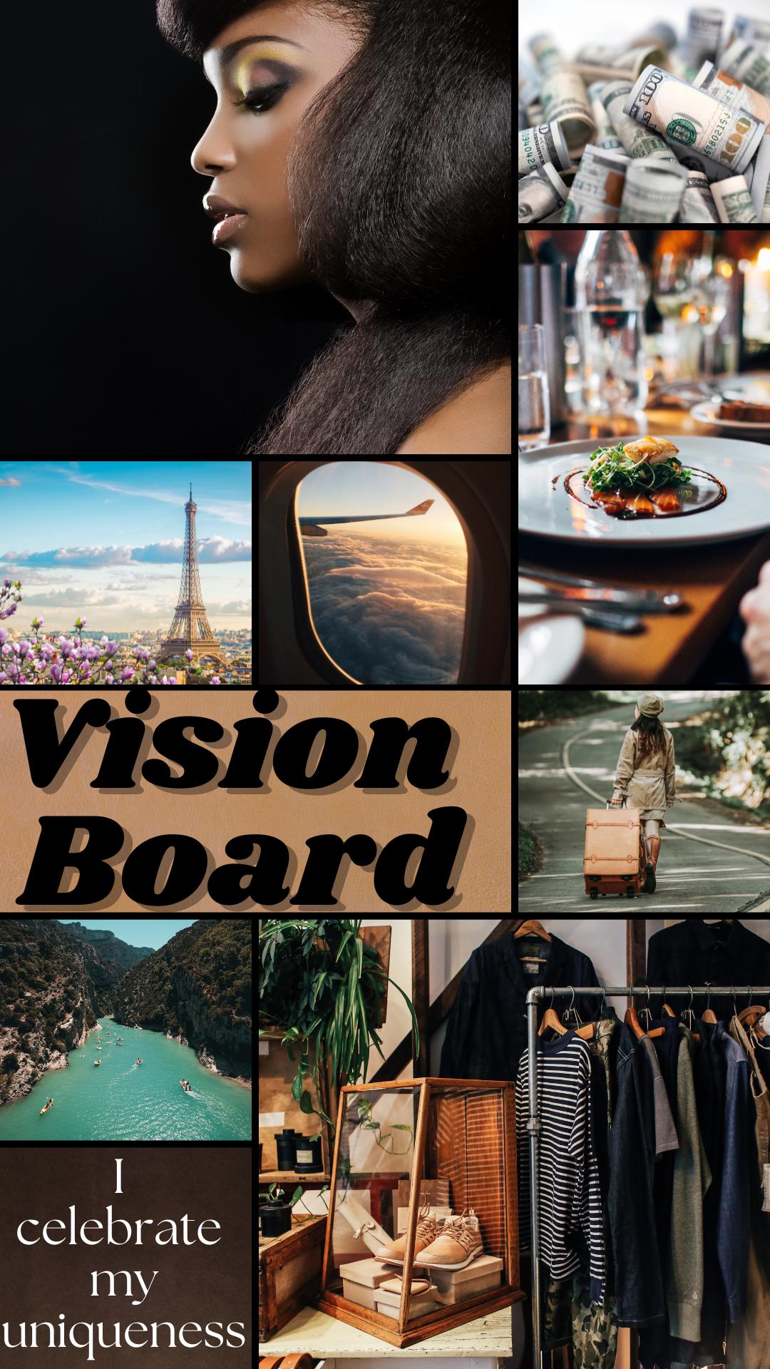 Black Girl Vision Board Kit: 50pgs Printable Affirmations (digital ...