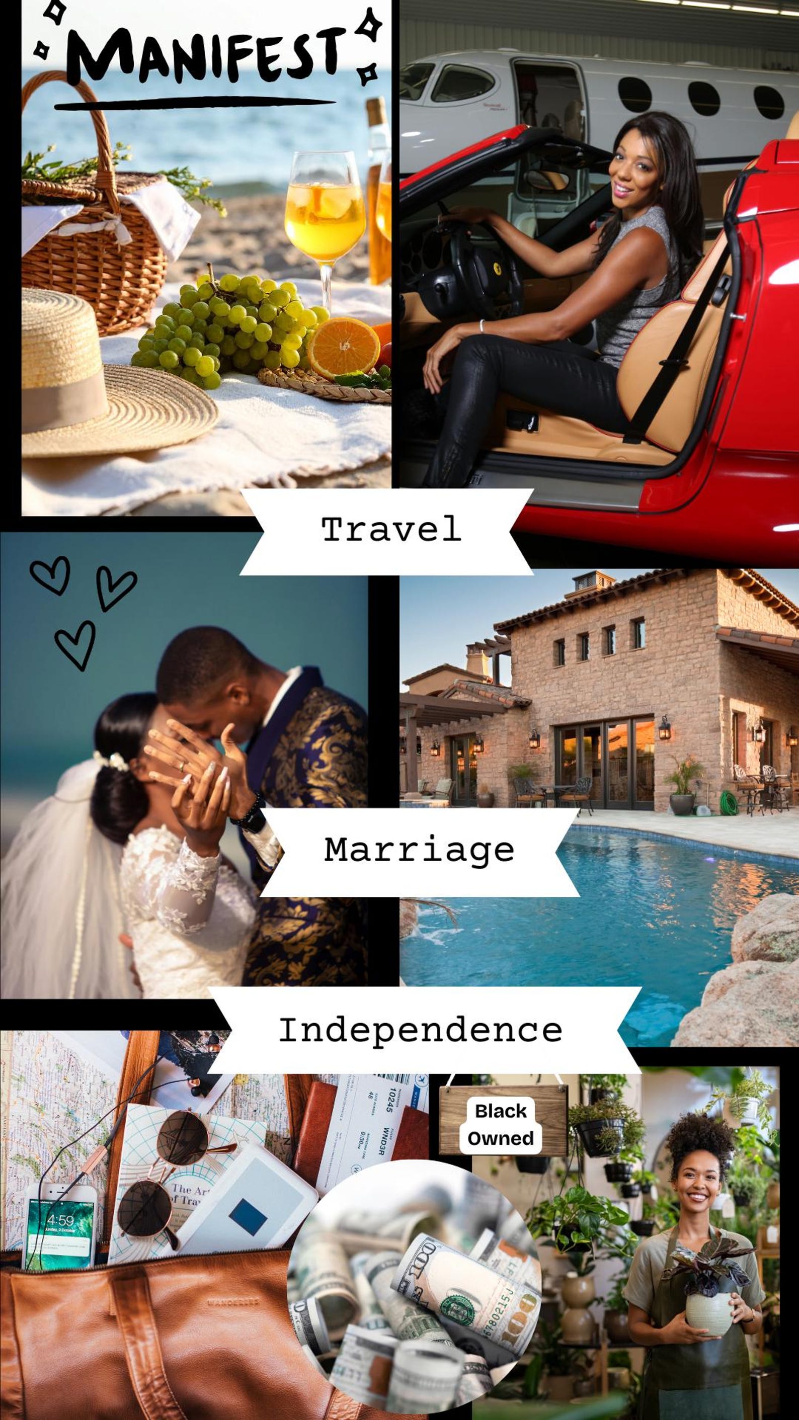 Manifest Black Girl Mobile Vision Board - Cell Phones - Etsy