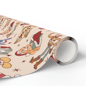 Disney Character Christmas Wrapping Paper Mickey and Friends - Etsy