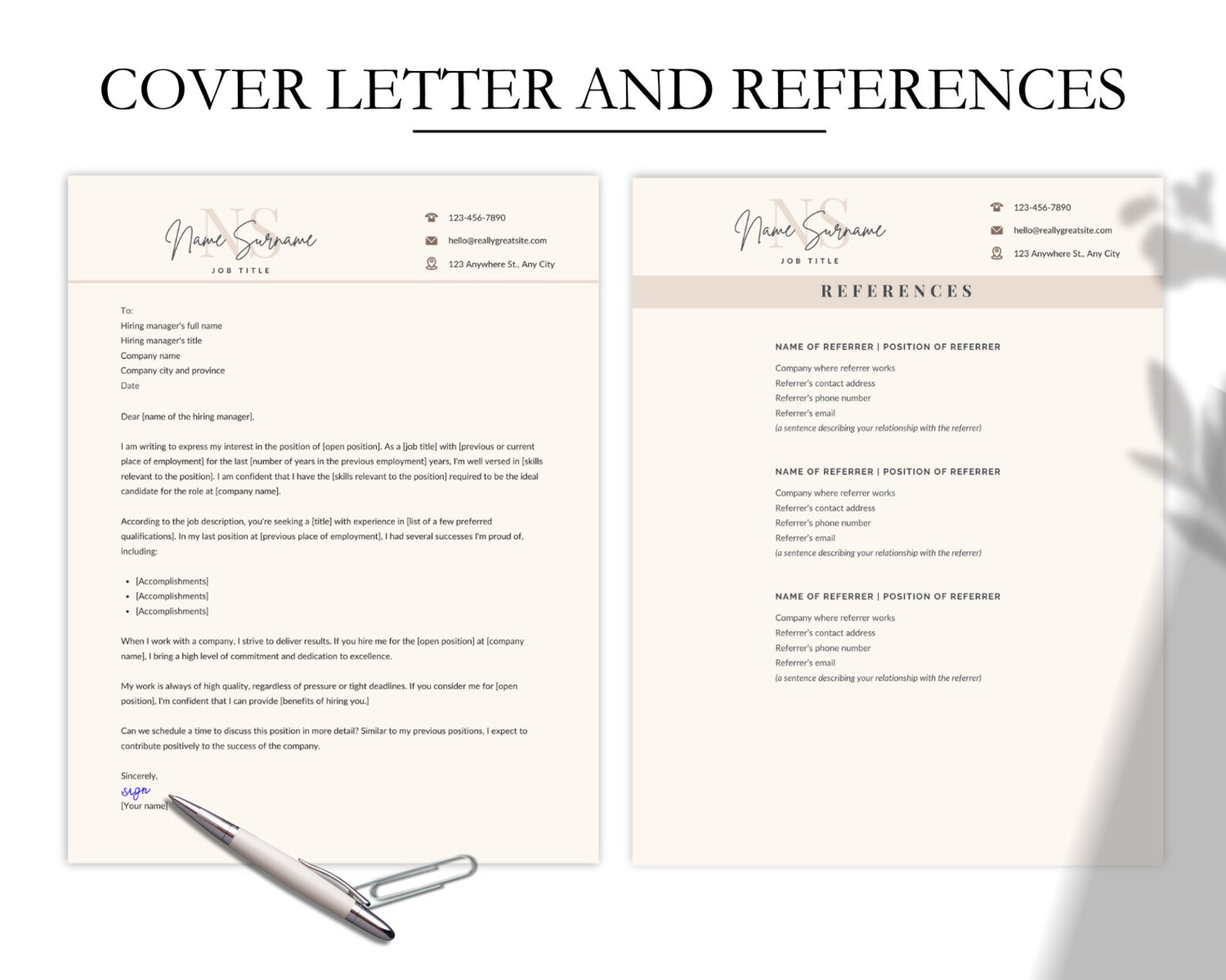 Resume Template Canva | Creative CV | Aesthetic Resume Design | Best ...