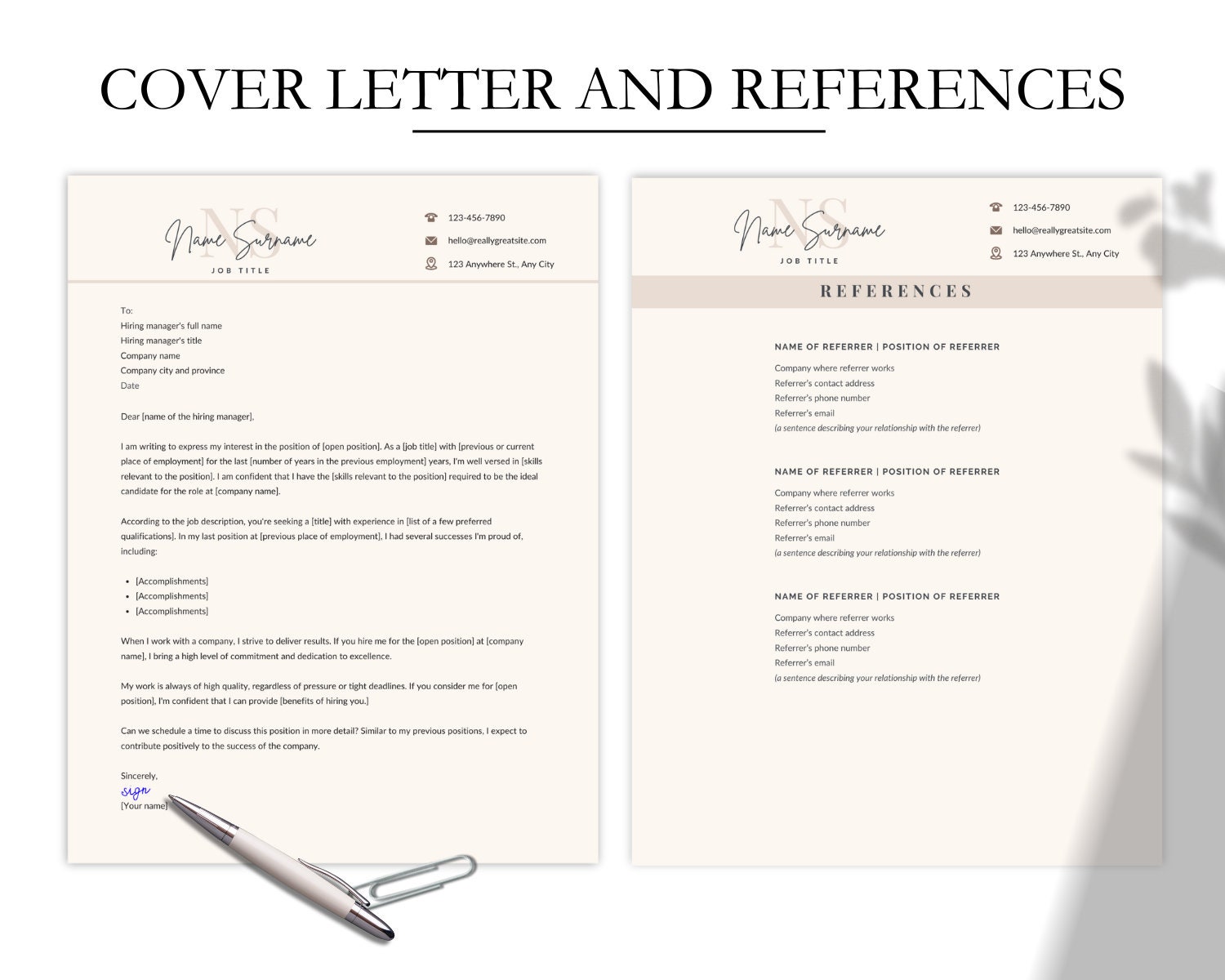 Resume Template Canva | Creative CV | Aesthetic Resume Design | Best ...