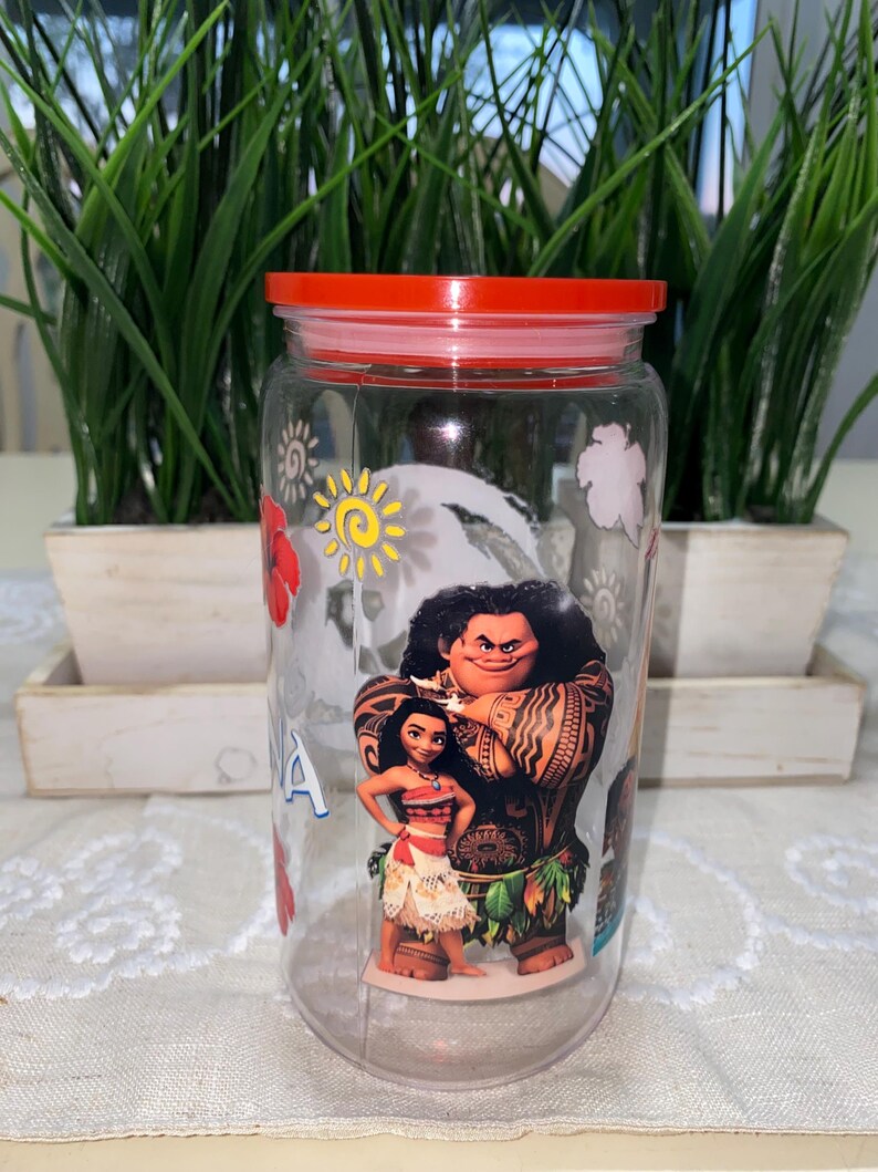 Moana Themed Custom Can Style Cup - Etsy