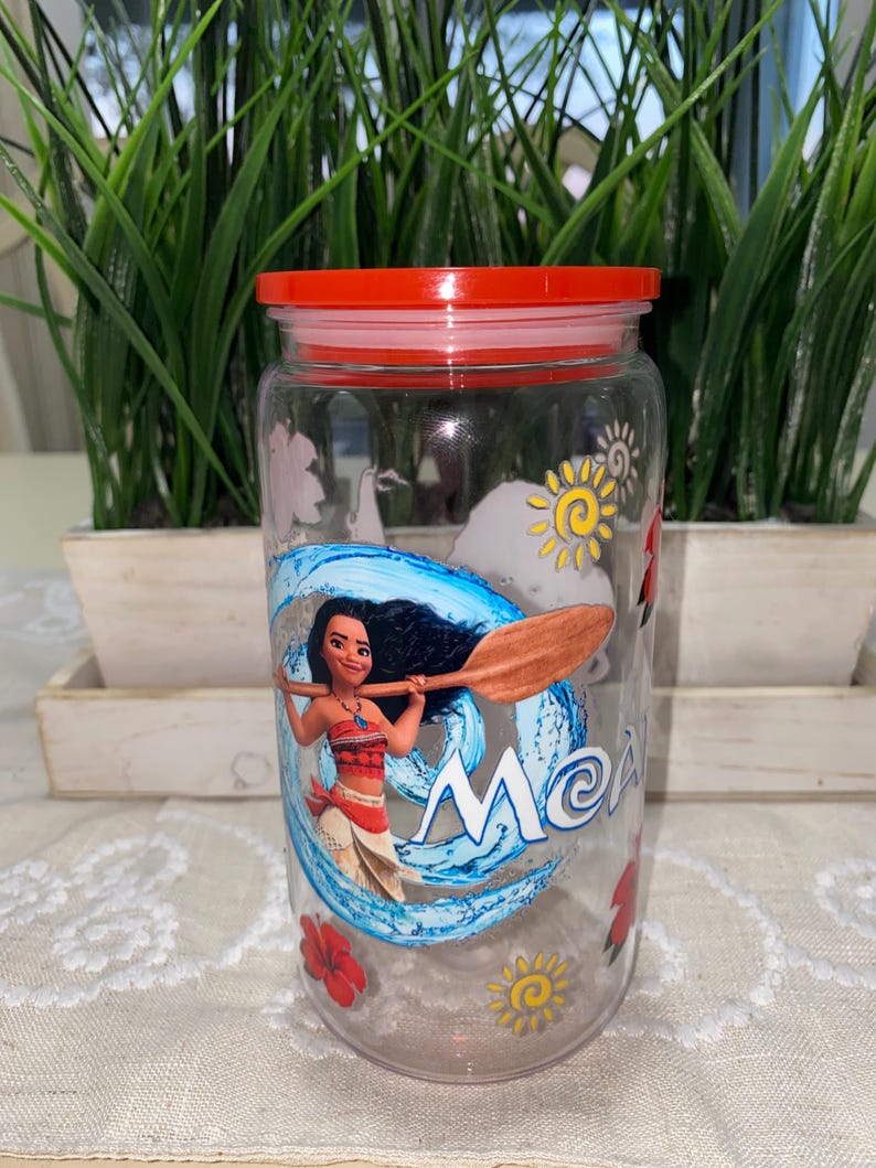 Moana Themed Custom Can Style Cup - Etsy