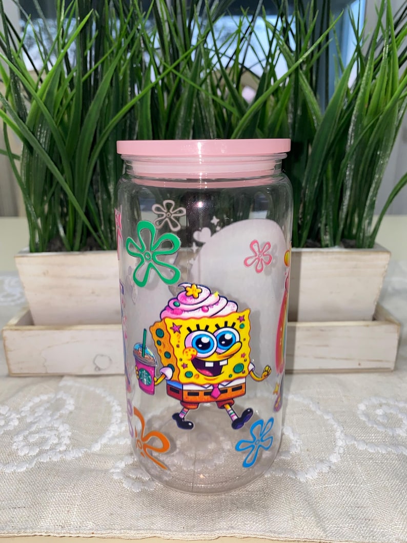 Spongebob Themed Custom Can Style Cup - Etsy