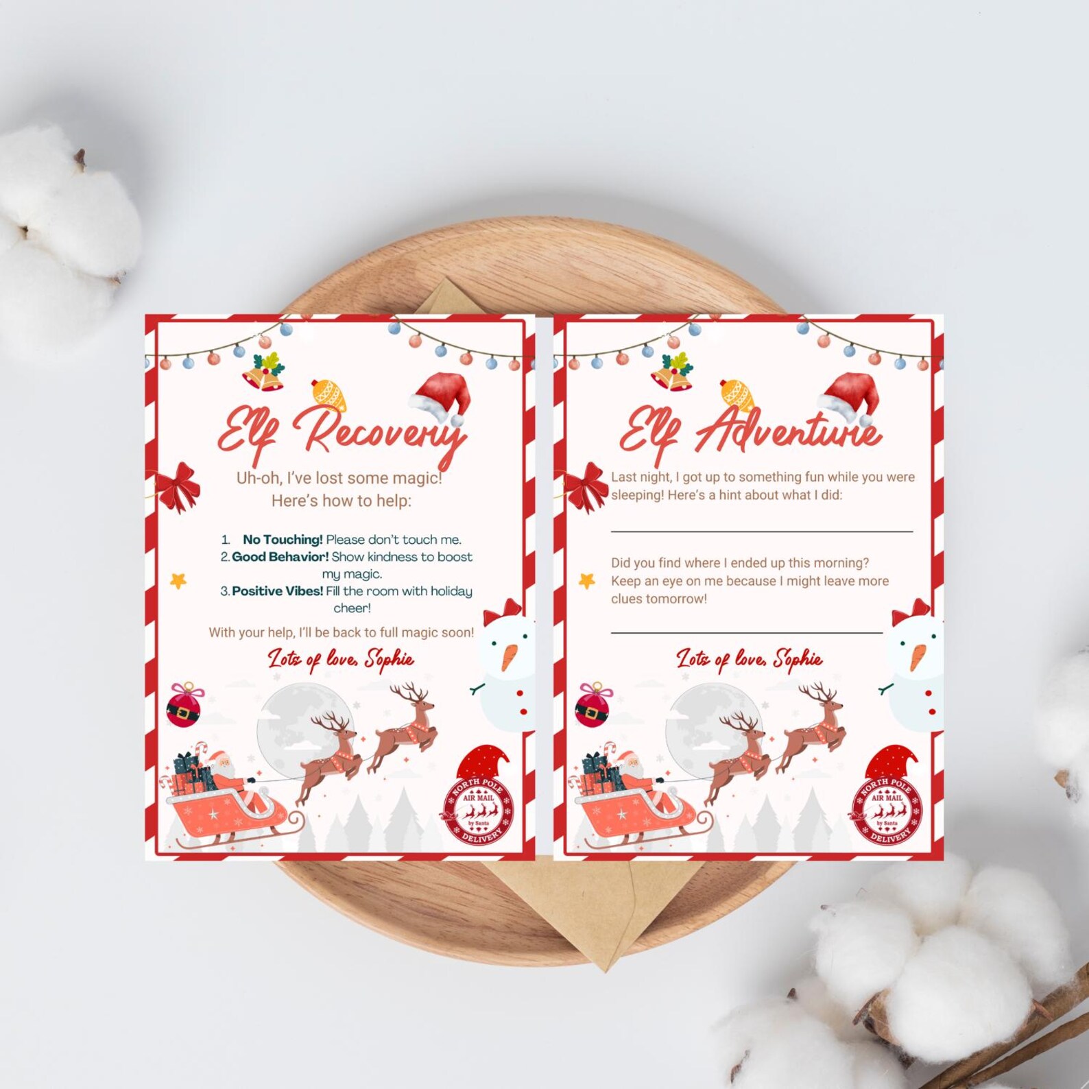 Editable Elf Letter Bundle: Christmas Activity Kit (canva Template) - Etsy