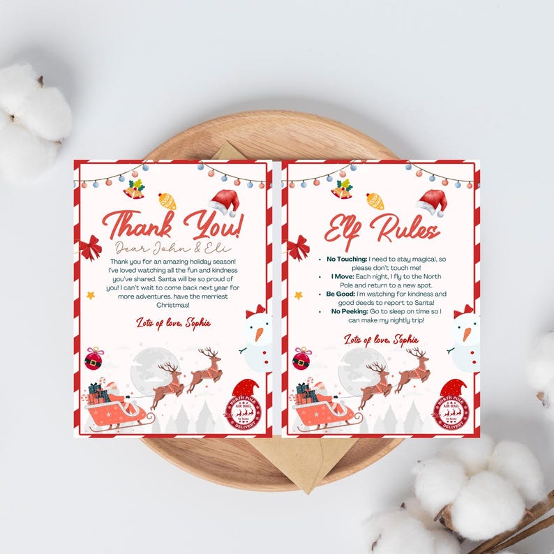 Canva Editable Elf Letter Bundle Elf Arrival Letter Goodbye Letter Elf ...