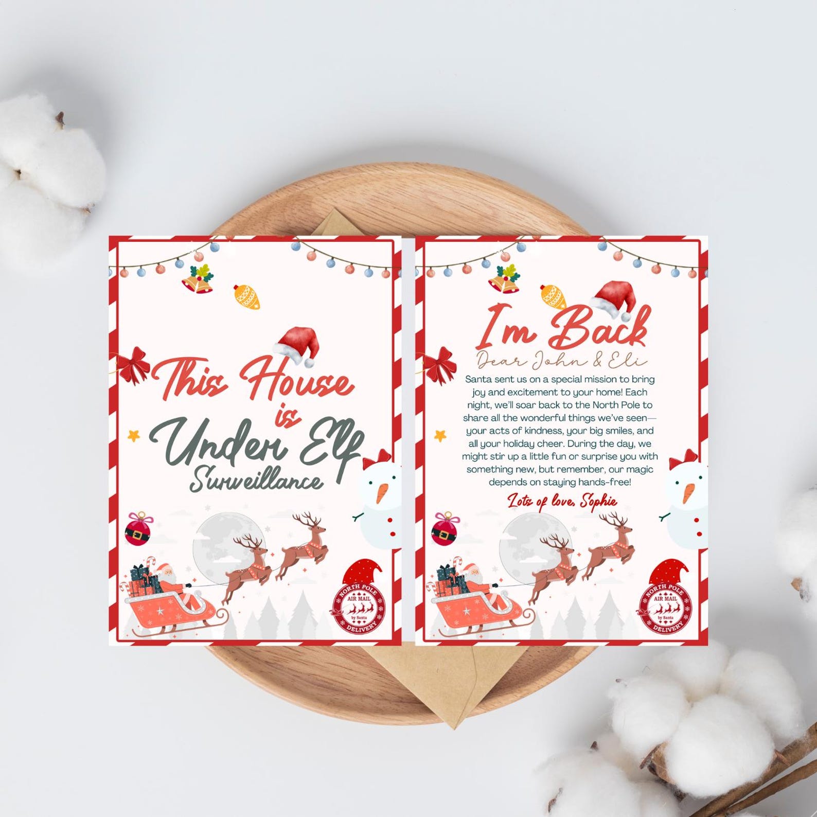 Editable Elf Letter Bundle: Christmas Activity Kit (canva Template) - Etsy