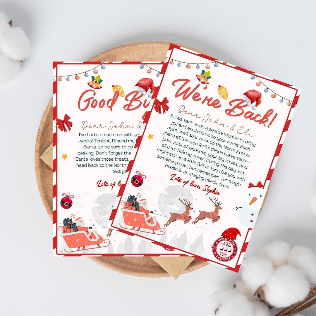 Canva Editable Elf Letter Bundle Elf Arrival Letter Goodbye Letter Elf ...