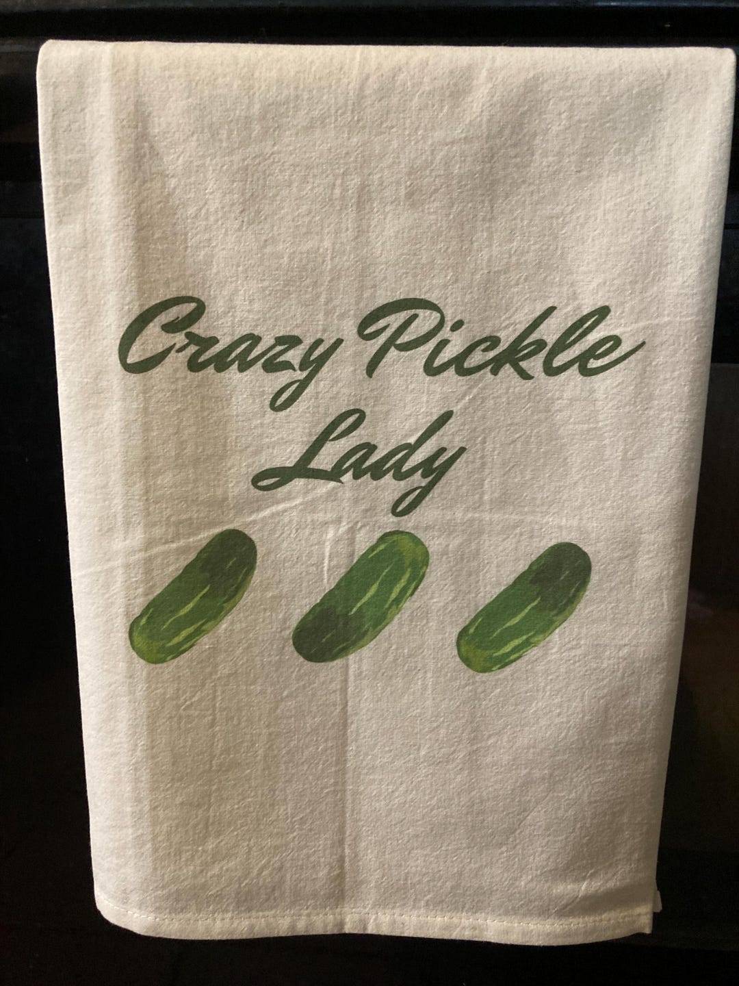 Crazy Pickle Lady Kitchen Towel Cucumber Brine Cooking Pickling ...