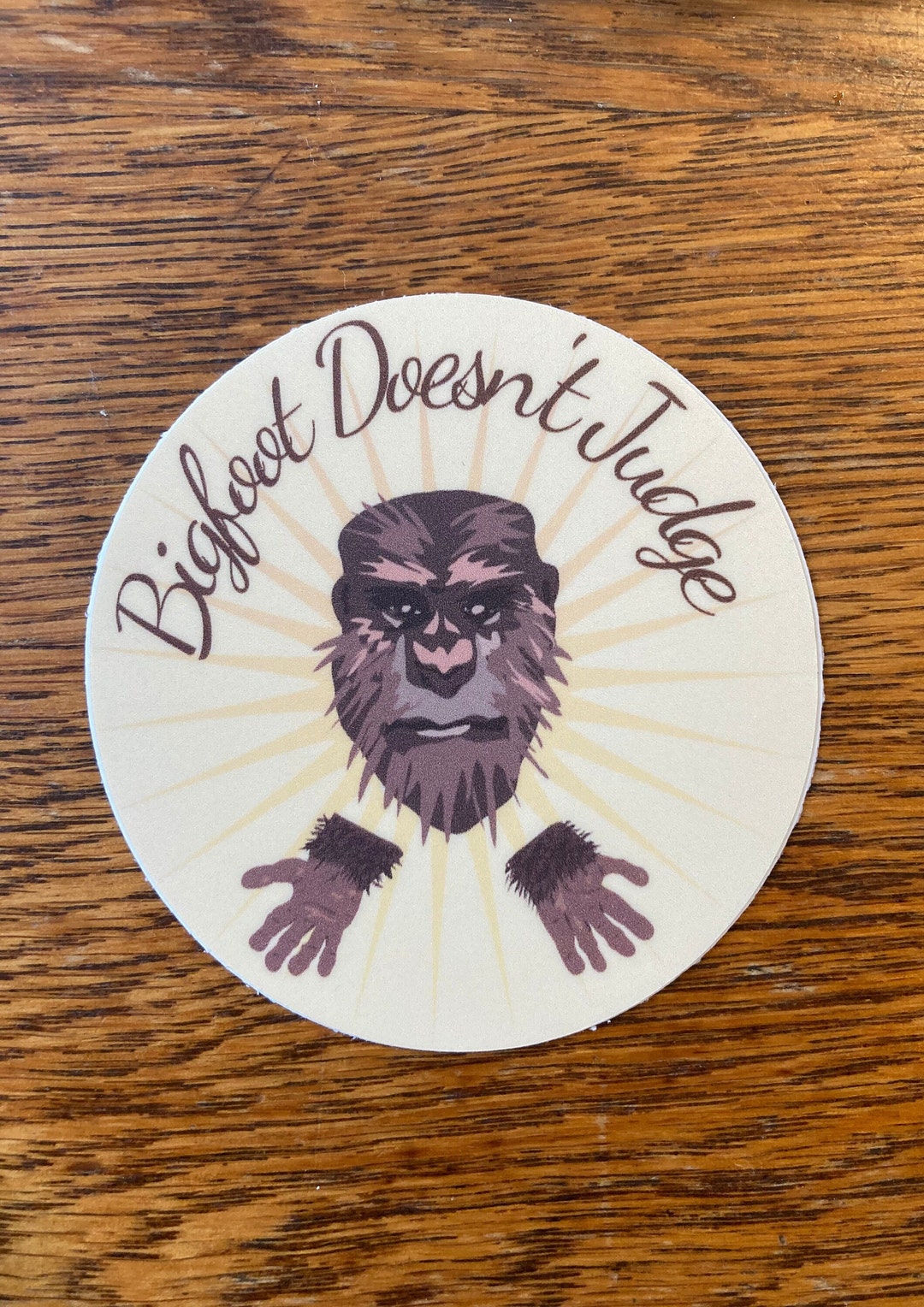 Bigfoot Doesn't Judge Cryptid Religious Hominid Halo Funny No Judgement ...