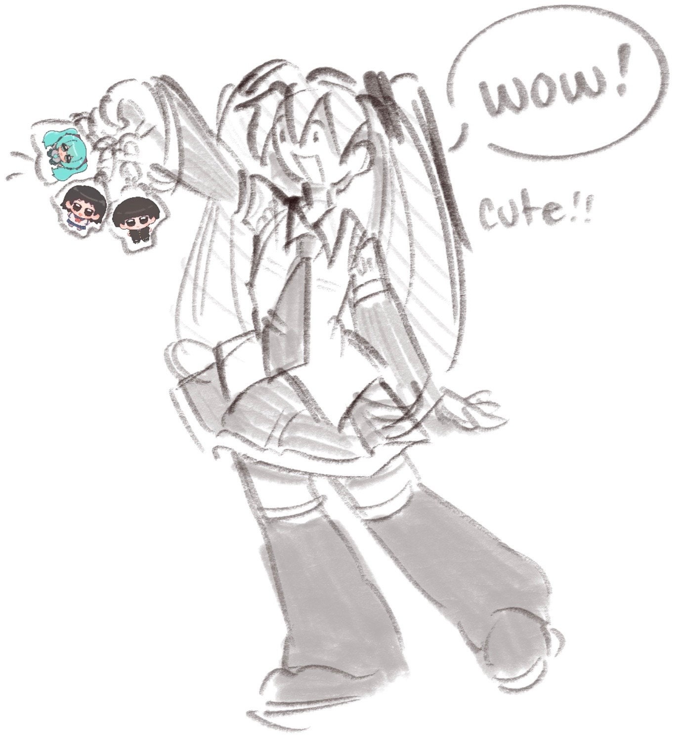 Hatsune Miku Chibi Keychain - Etsy