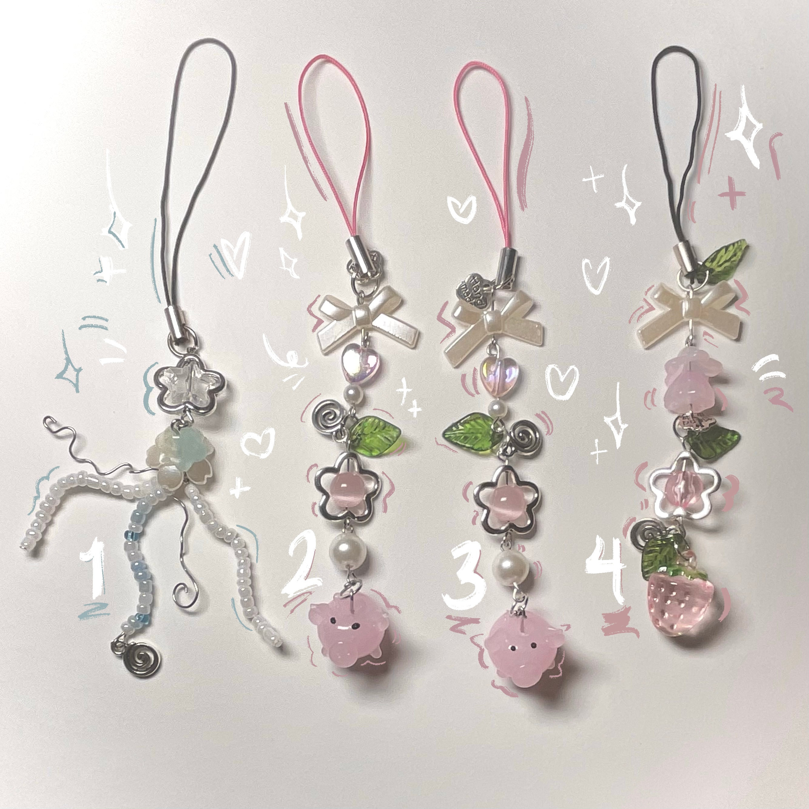 Lively Pastel Phone Charms - Etsy