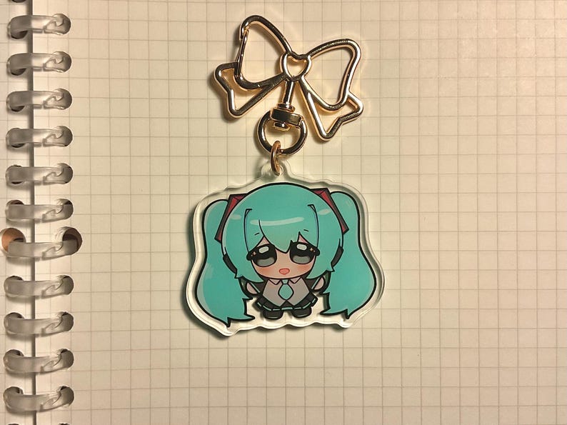 Hatsune Miku Chibi Keychain - Etsy