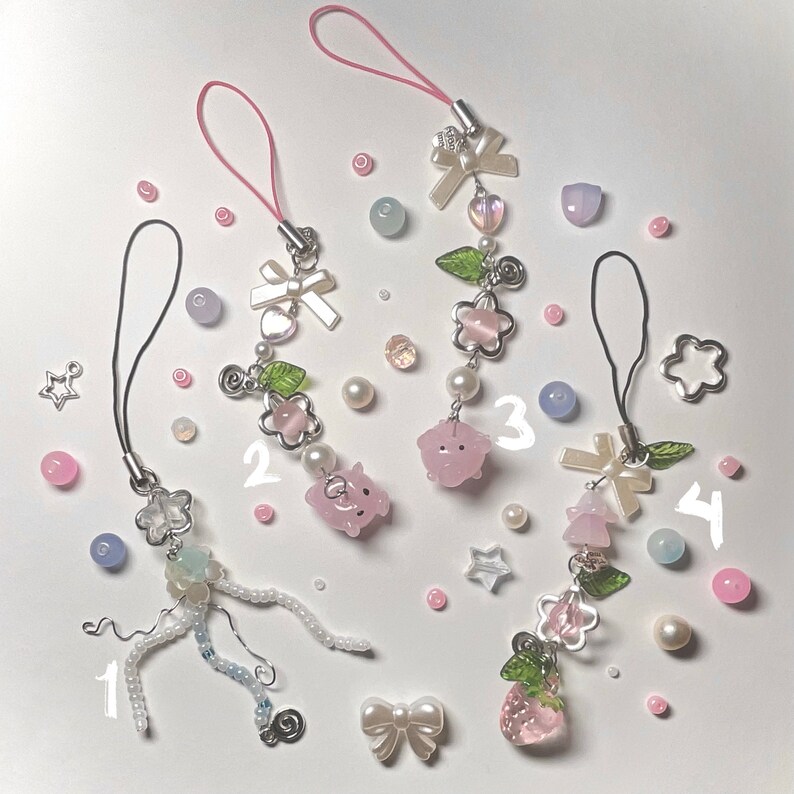 Lively Pastel Phone Charms - Etsy