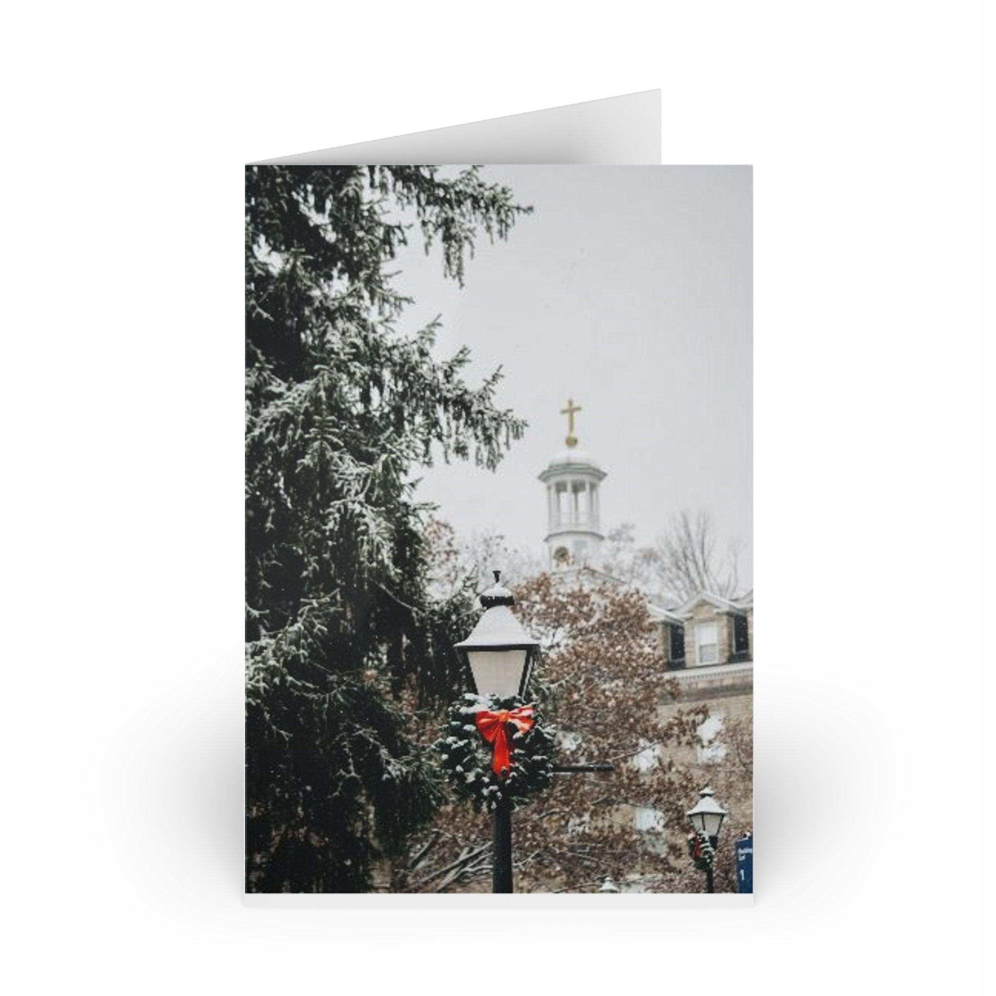Christmas Cards 1 or 10-pcs Small Town Card Traditional of - Etsy
