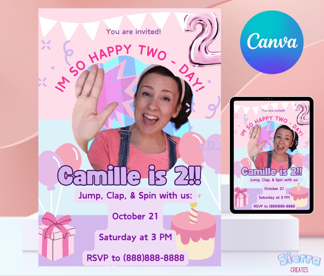 Ms. Rachel Themed Birthday Invitation - Etsy