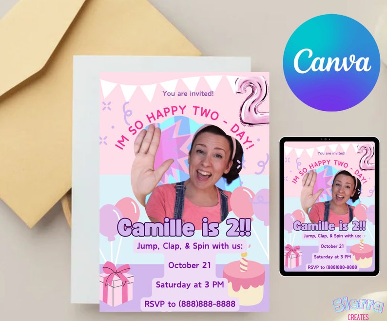 Ms. Rachel Themed Birthday Invitation - Etsy