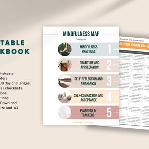 BUNDLE Mindfulness Journaling Prompts, Mindfulness Practice Challenges ...