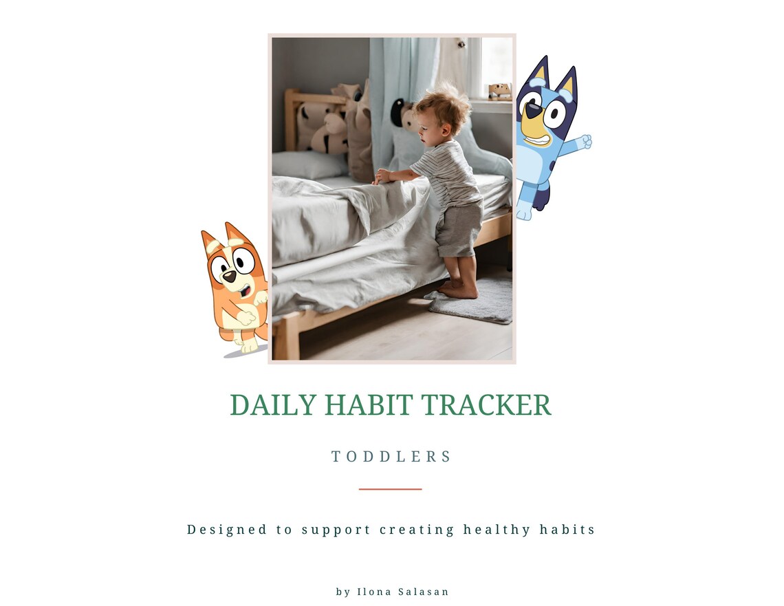 TODDLER Monthly Habit Tracker Reward Chart, Healthy Habit Tracker for ...