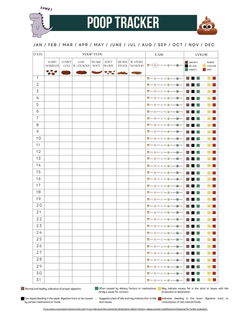 TODDLER Planner Printable Potty Chart DINOSAUR Daily Routine Chart ...