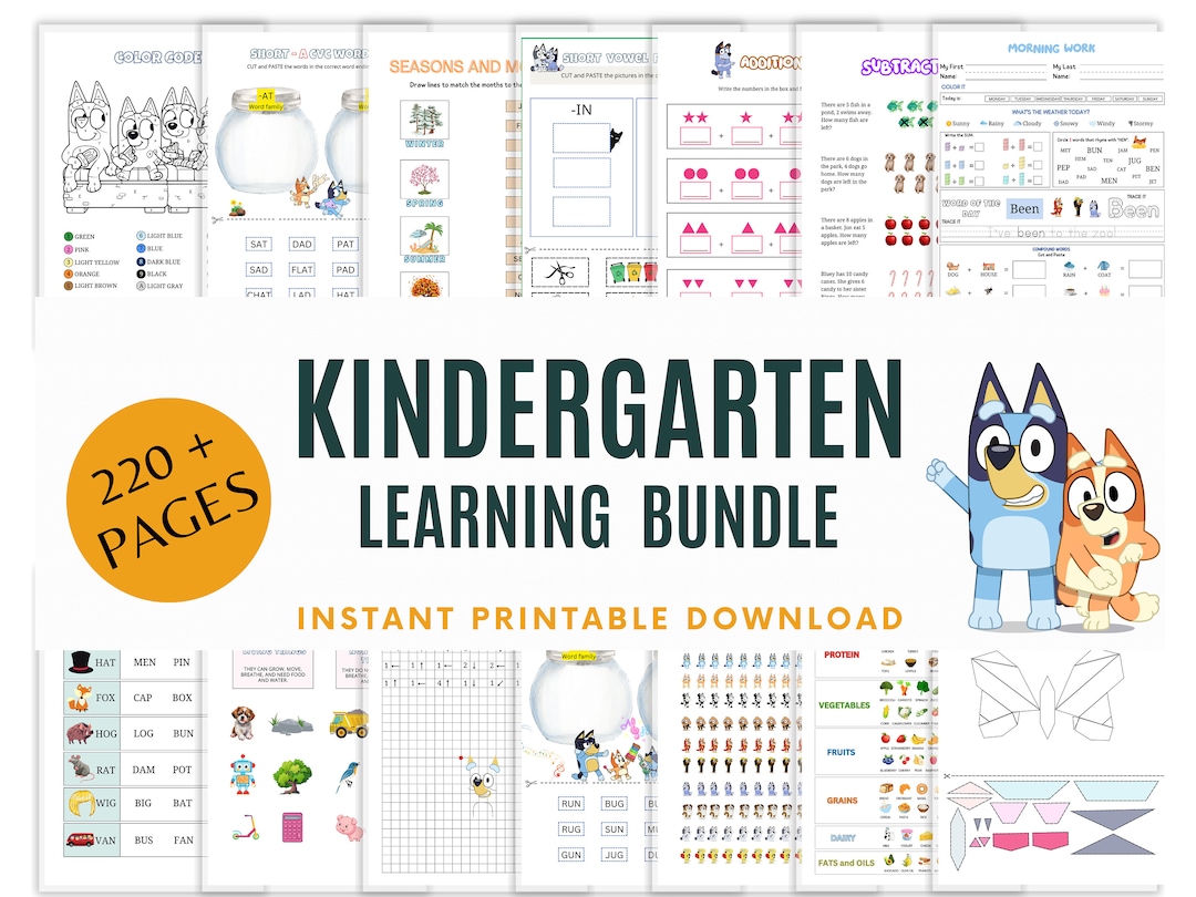 Kindergarten Curriculum Homeschool Workbook: Level 2 Learning, 220 ...
