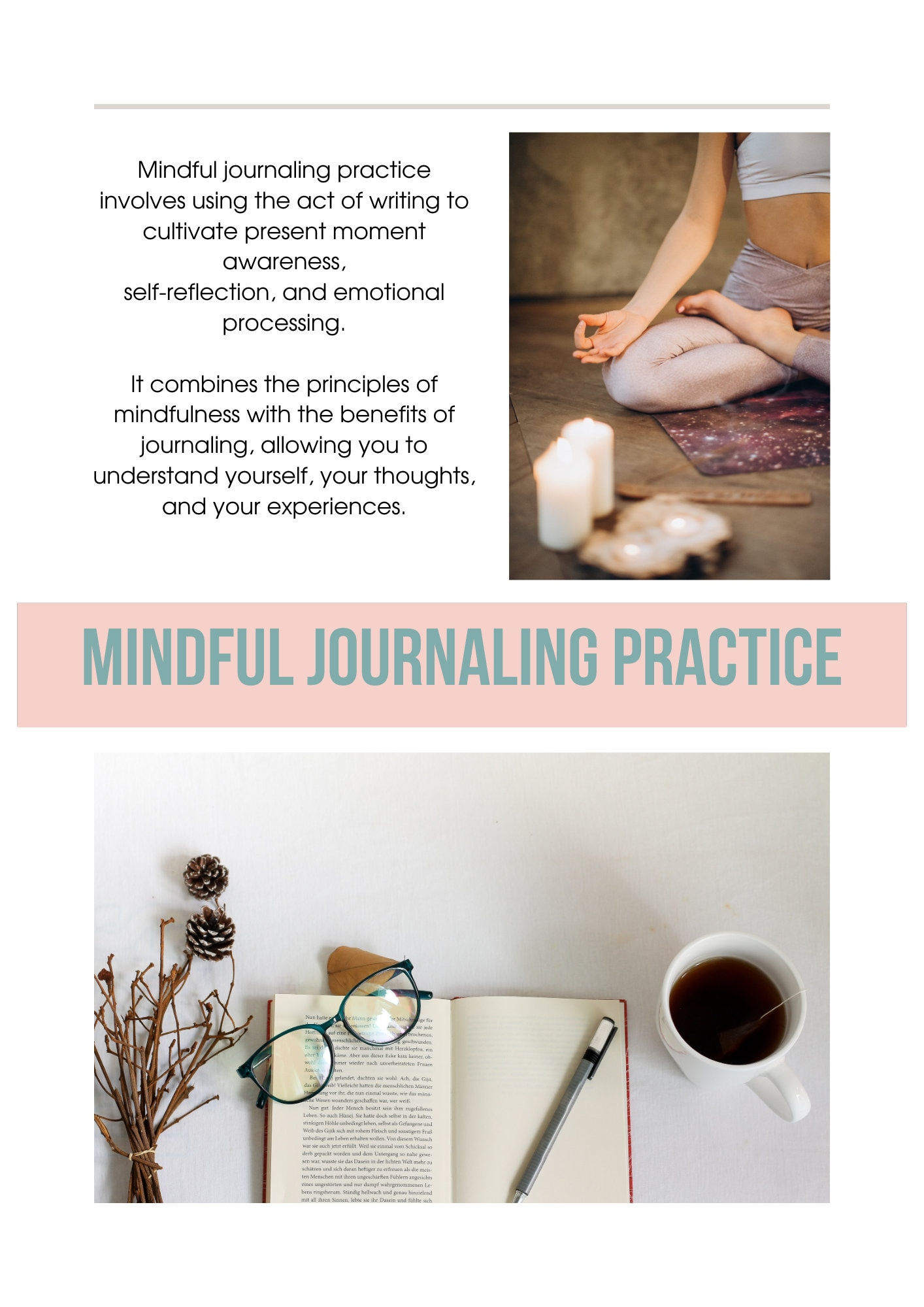 Mindfulness Planner Printable Workbook Mindfulness Worksheet Self-care ...