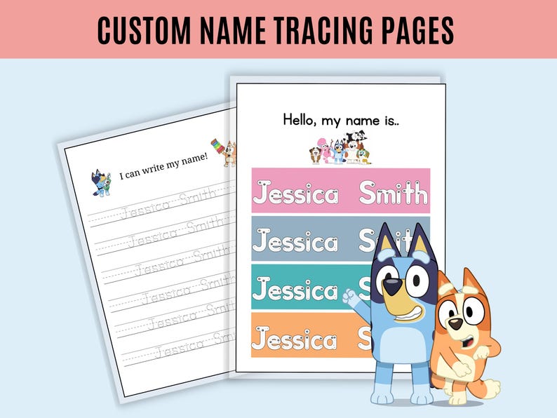Personalized Name Tracing Worksheet: Handwriting Practice (PDF) - Etsy