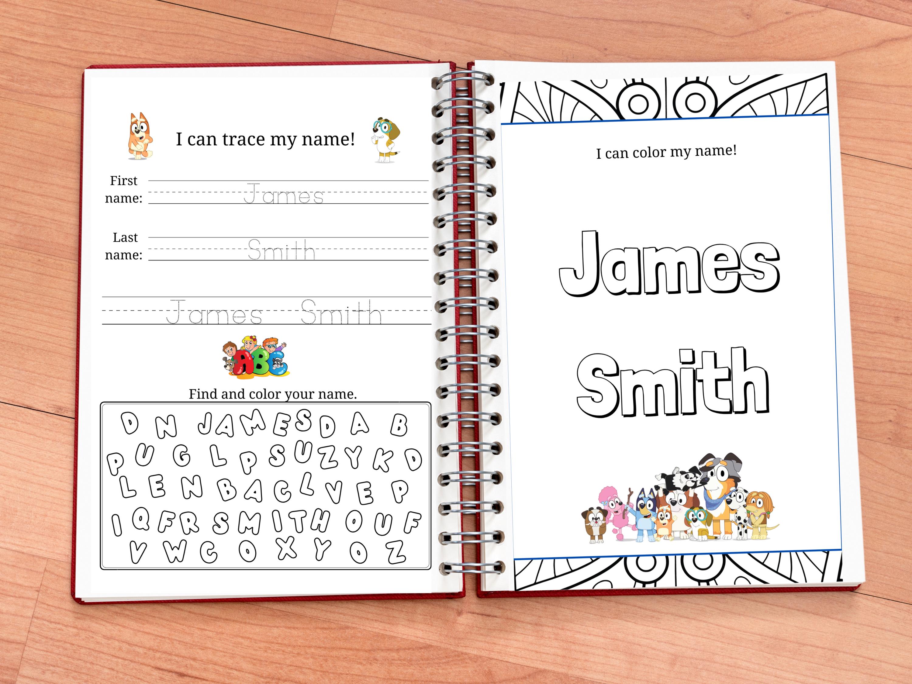 Kindergarten Curriculum Homeschool Workbook: Custom Name Activity Pages ...