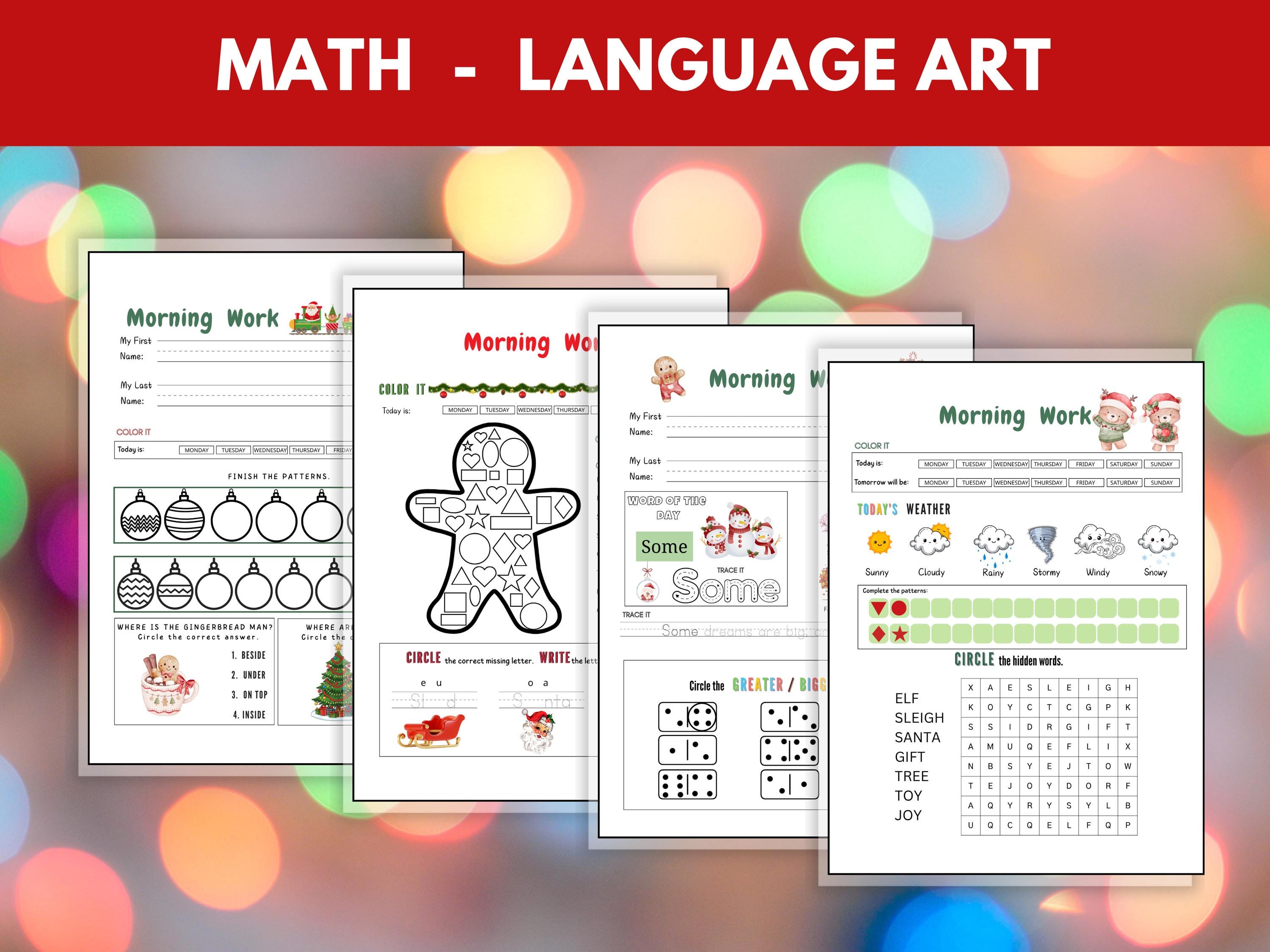 Printable CHRISTMAS Activities - KINDERGARTEN Printables - Winter ...